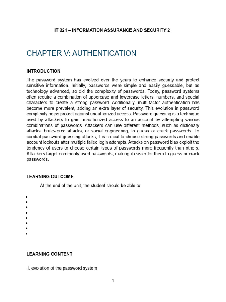 Password Security and Authentication Guide | PDF | Virtual Private ...