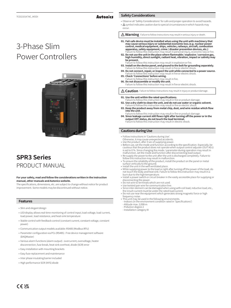 SPR3 en Tcd210147ae Modi 20230817 Manual W | PDF | Fuse (Electrical ...