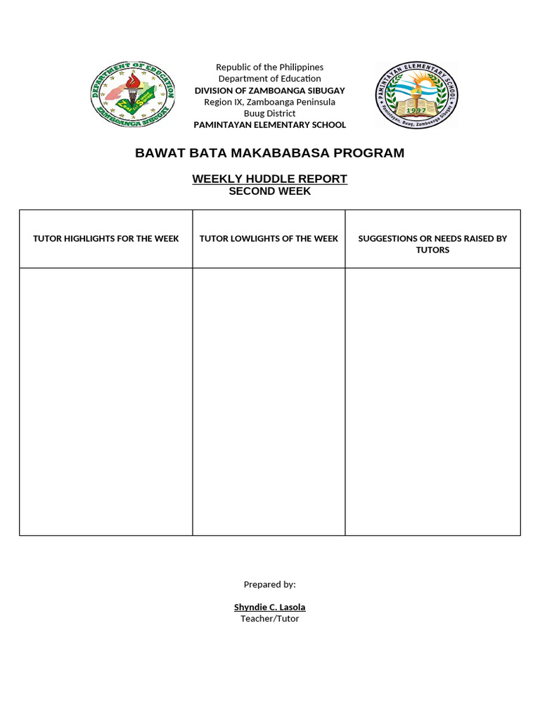 BBMP Weekly Huddle | PDF