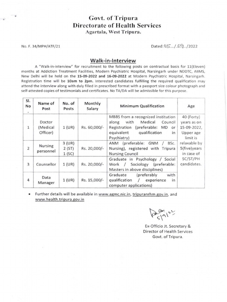 Walk in Interview. | PDF