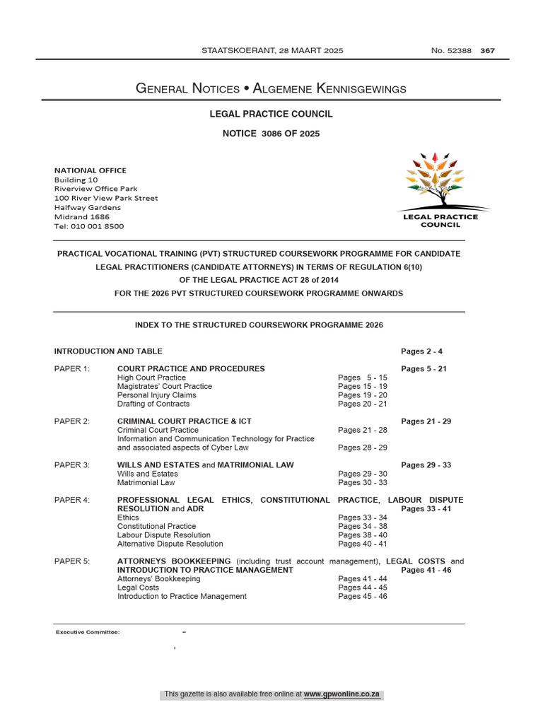 Legal Practice Change in Syllabus For 2026 Onwards | PDF | Lawyer | Alternative Dispute Resolution