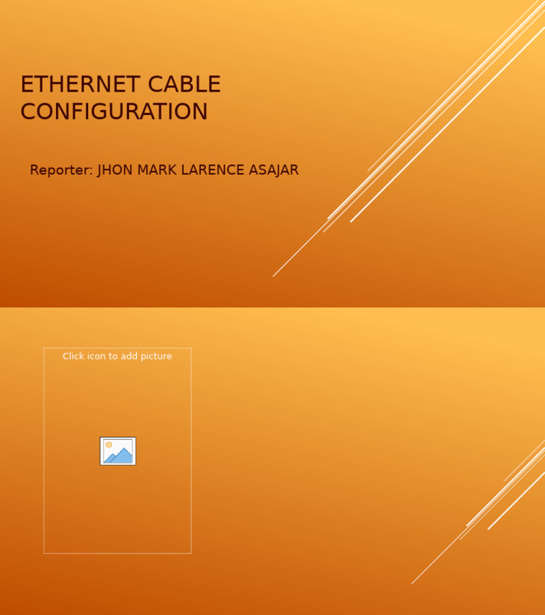 Ethernet Cable Configuration-Jhon Mark, Asajar | PDF