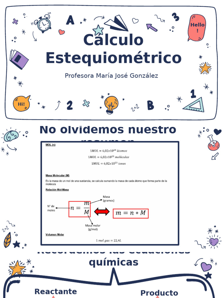 Cálculo Estequiométrico | PDF | Mole (Unidad) | Estequiometría