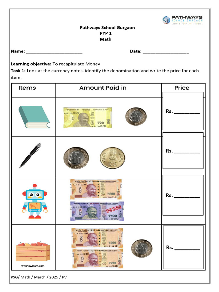 Week of 3rd March 2025-Math Weekend Task | PDF