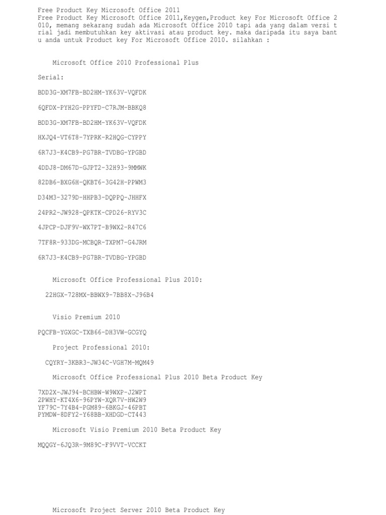 Office 2010 Professional Plus Key: Mã Sản Phẩm Để Nâng Cấp Công Việc
