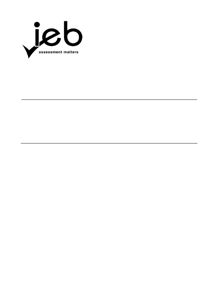 Exam A Paper 1 IEB AB Memo | PDF