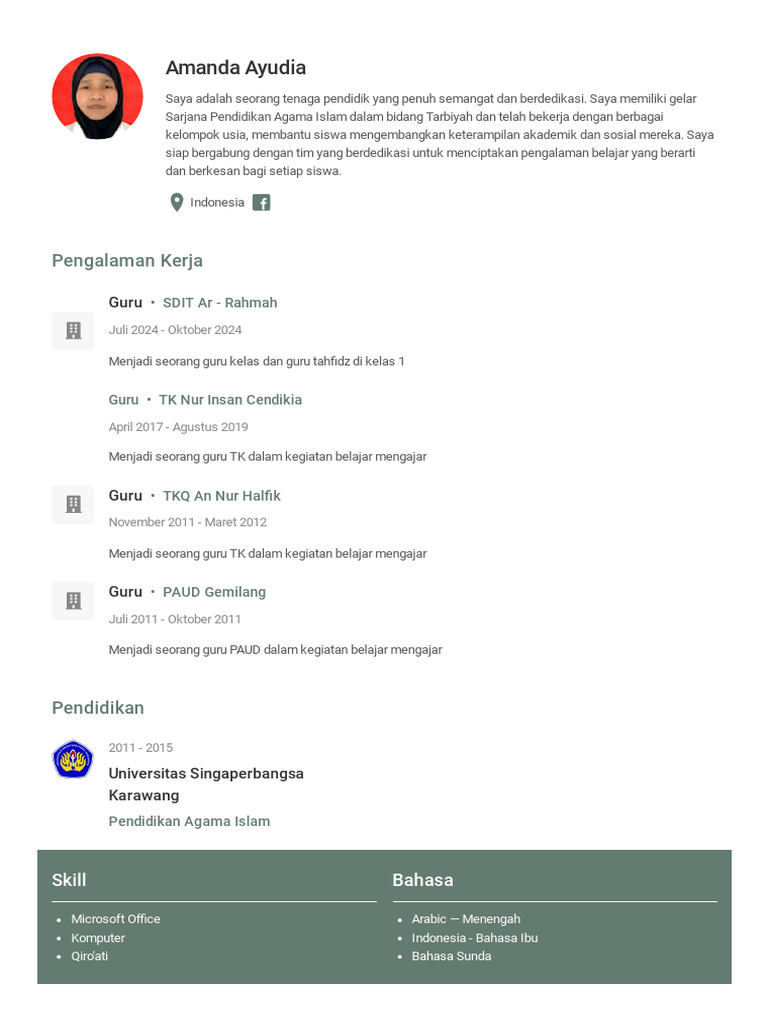 Daftar Riwayat Hidup (CV) | PDF