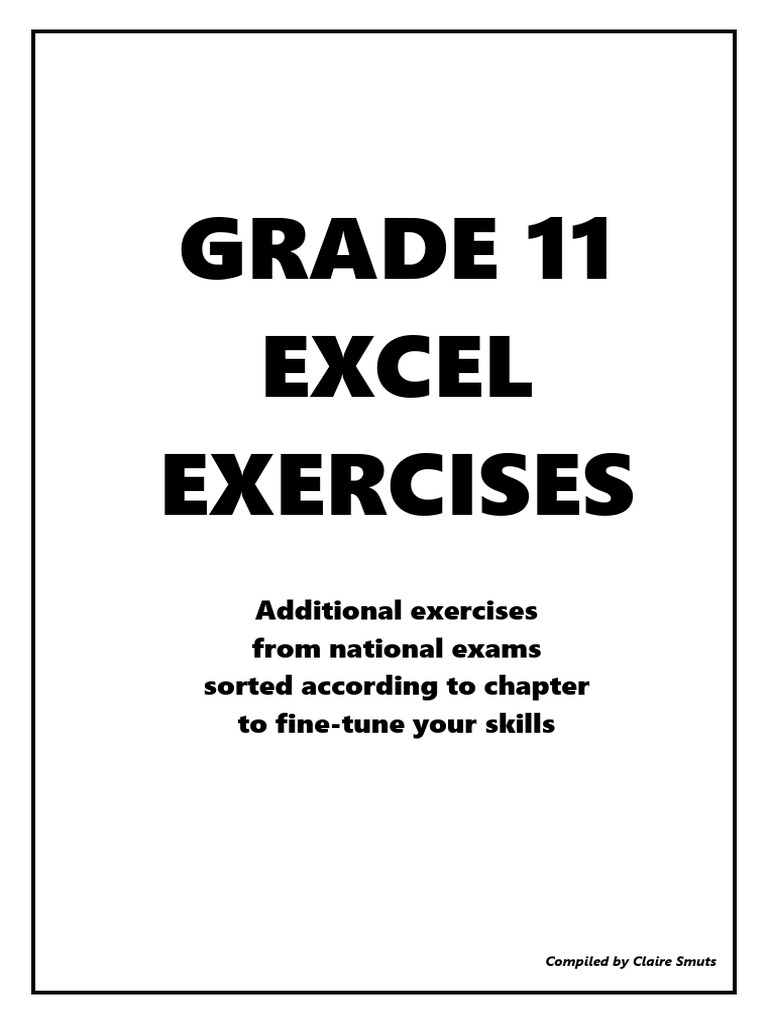 Excel GR 11 Exercises (Eng) | PDF | Spreadsheet | Microsoft Excel