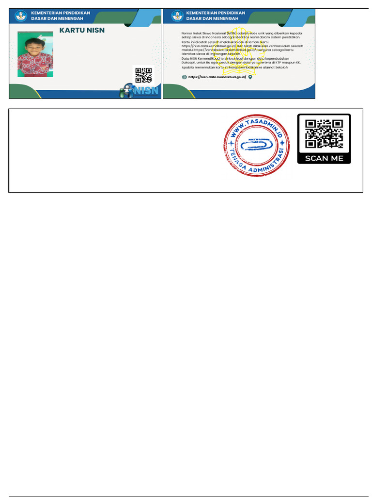 Kartu Nisn Bimbim | PDF