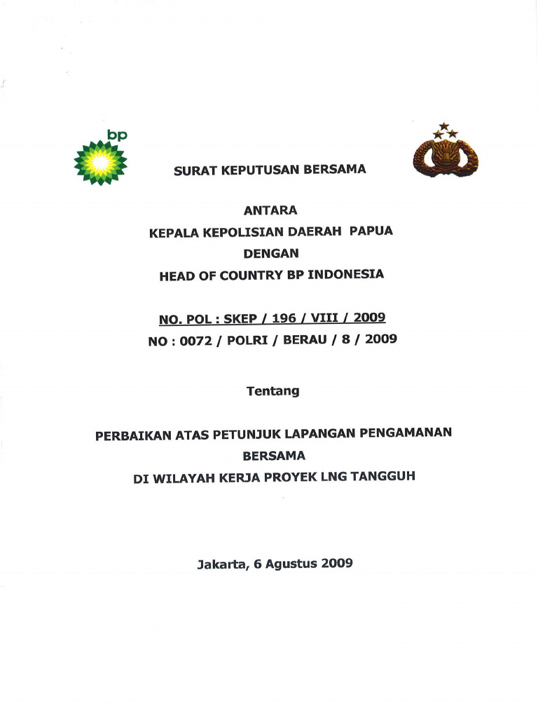 Tangguh Security Field Guideline Full | PDF