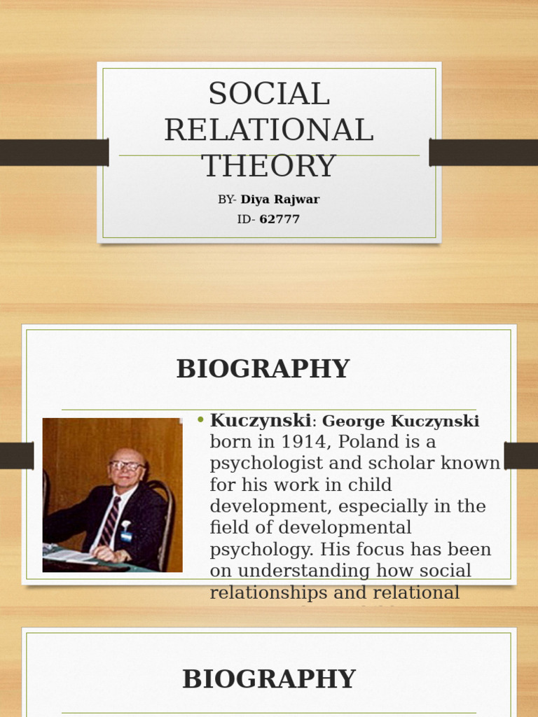 Social Relational Theory. | PDF