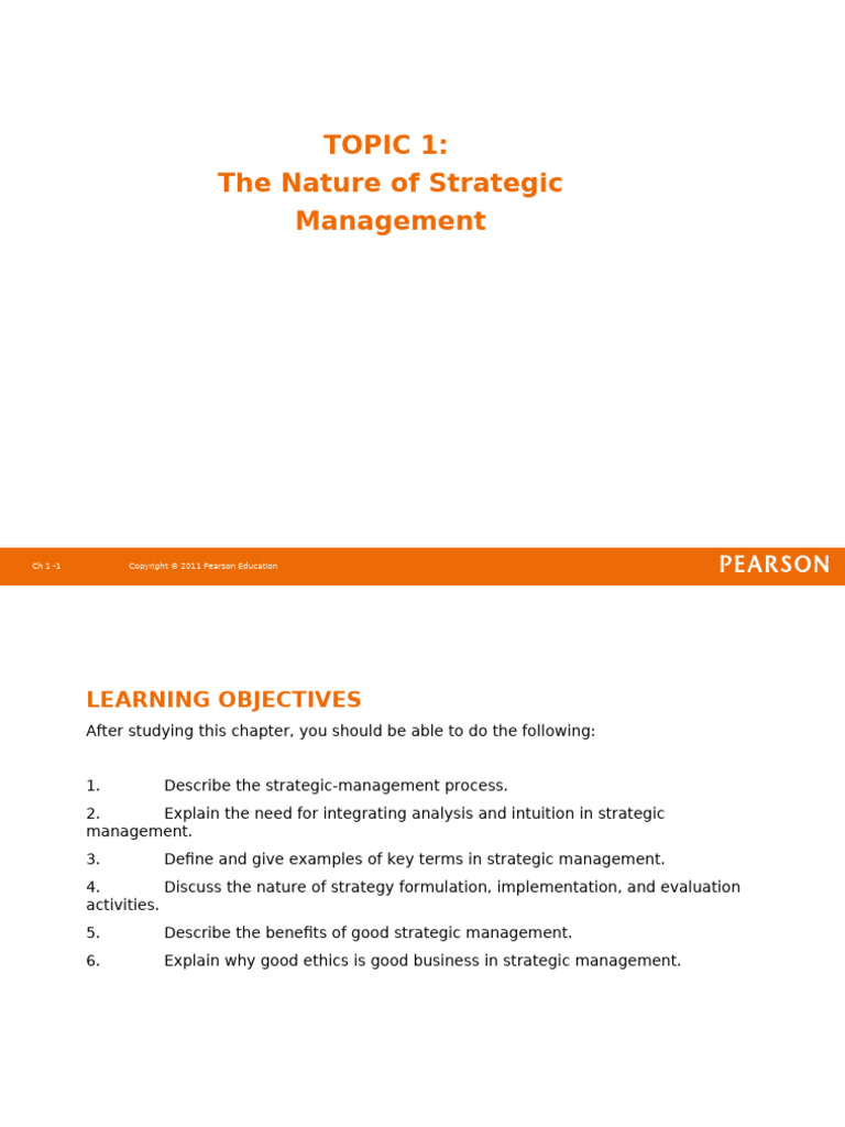 Topic 1 Intro To Strat MGT | PDF | Strategic Management | Business Ethics