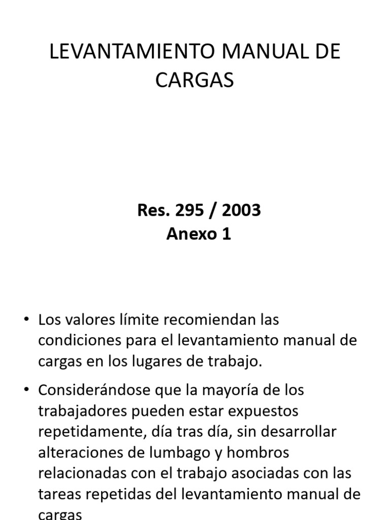 Clase 9 - Levantamiento de Cargas | PDF