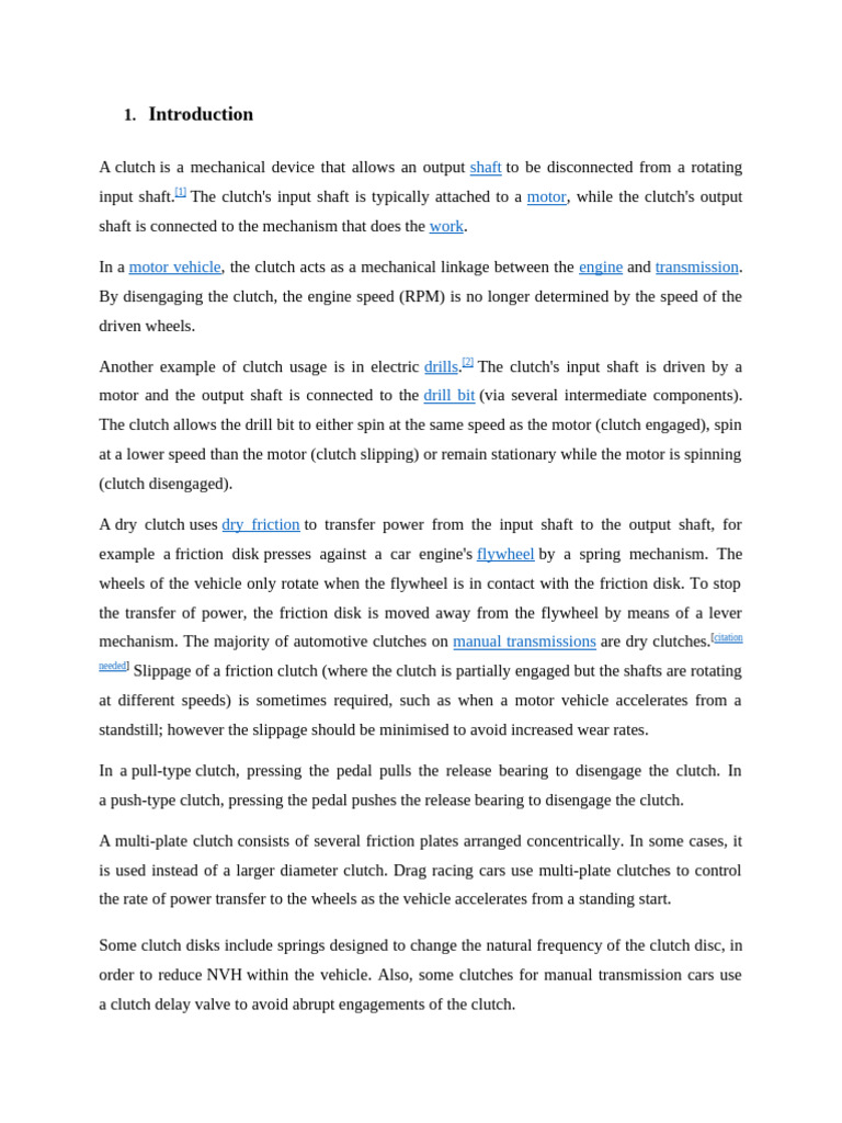 Dissertation Report Format - For Merge | PDF | Clutch | Machines