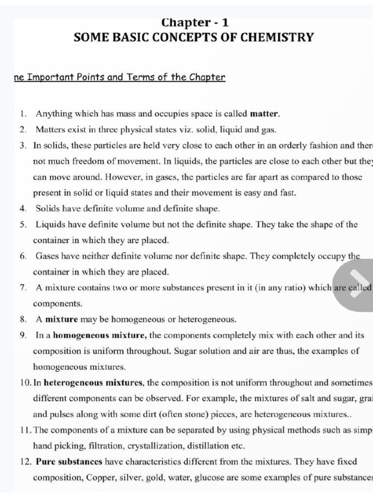CH 1 Some Basic Concepts of Chemistry | PDF