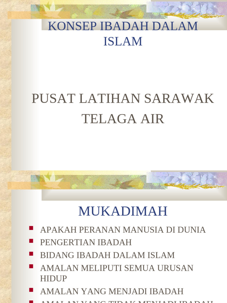 Konsep Kerja Sebagai Ibadat 1 | PDF