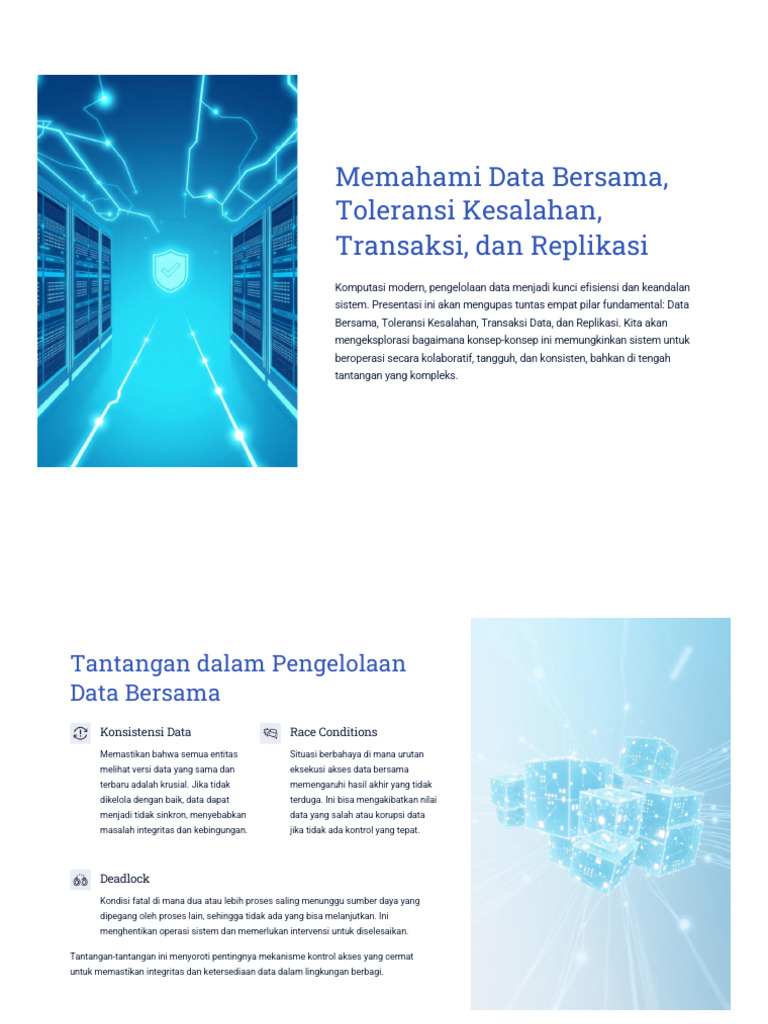 Memahami Data Bersama Toleransi Kesalahan Transaksi Dan Replikasi | PDF