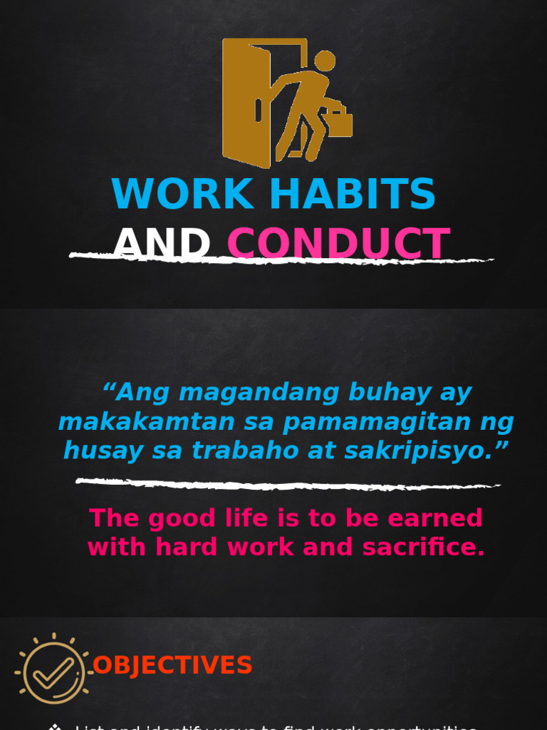 Module 4 - Work Habits and Conduct | PDF | Time Management ...