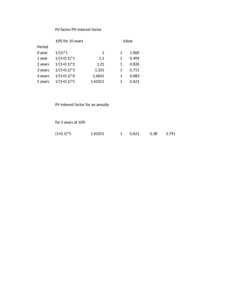 PV Calculations For | PDF