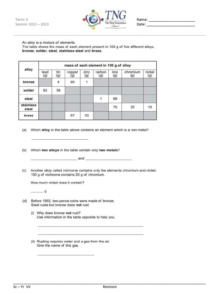 Day 4-Revision Worksheet | PDF