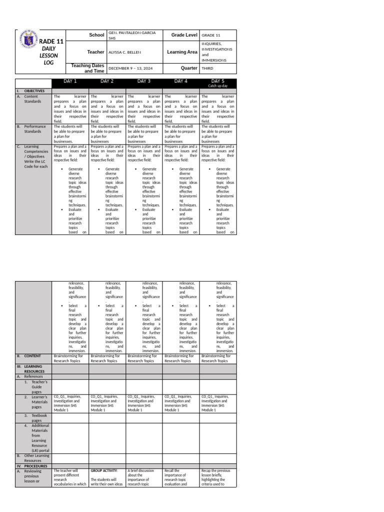 DLL Occ q2 w5 Principles of Speech Delivery | PDF | Brainstorming | Knowledge