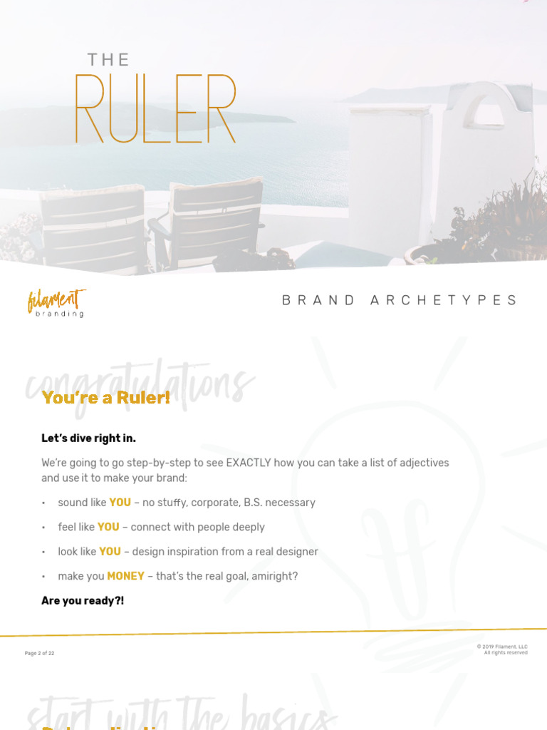 Ruler Brand Archetype Filament Branding by Brooke Lawson | PDF