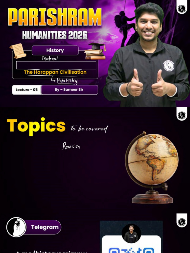 The Harappan Civilisation Class Notes | PDF