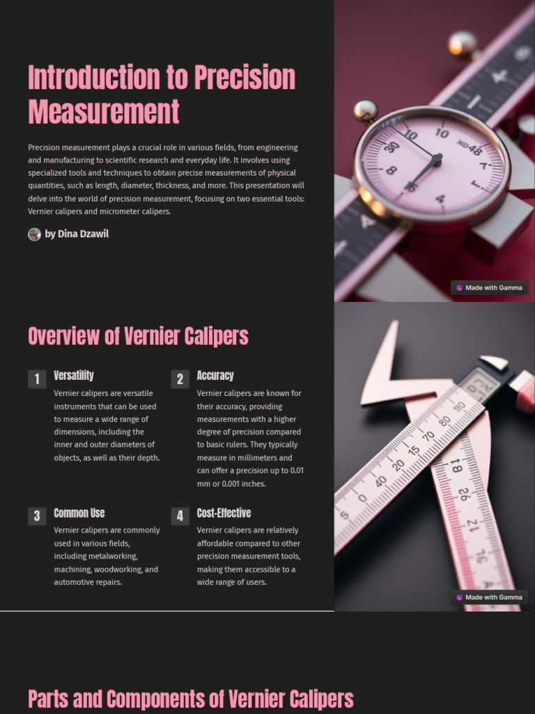 Gamma Introduction To Precision Measurement | PDF | Length