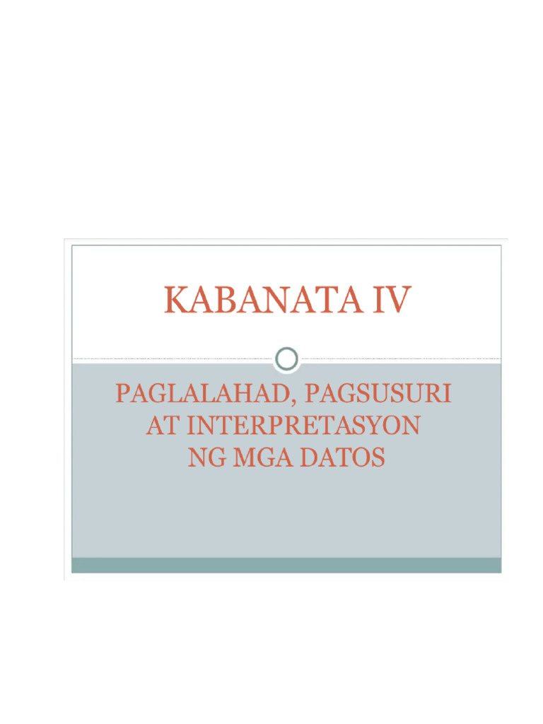 2 4th Datos Pagsusuri | PDF