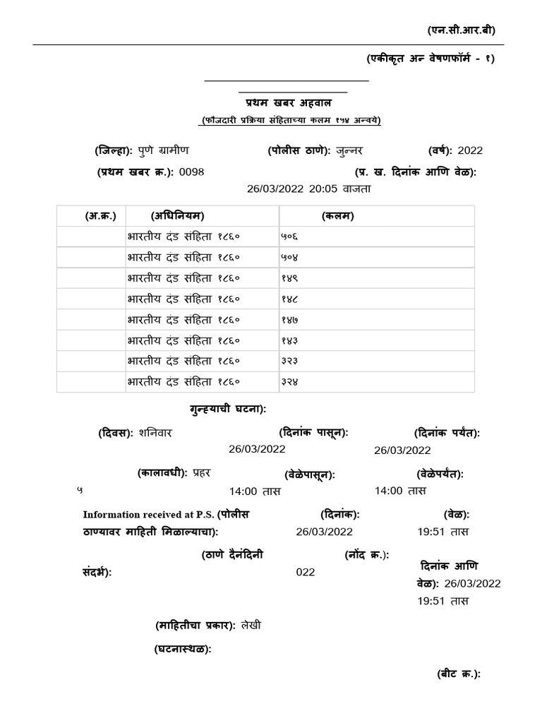 0098 Publish FIR | PDF