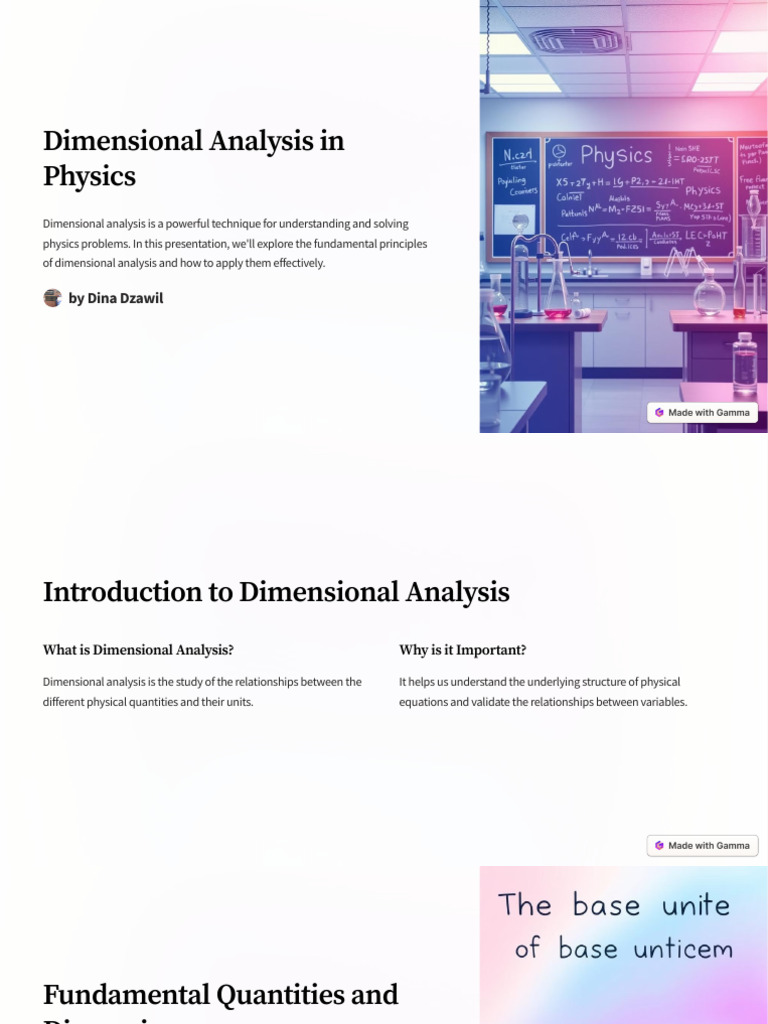 Dimensional Analysis in Physics | PDF | Physics | Physical Quantities