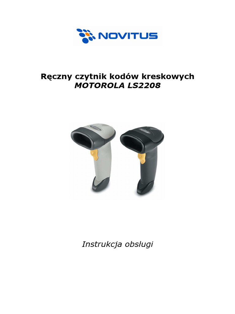 Ls2208 Instrukcja Obslugi Czytnik Laserowy Ls2208 | PDF
