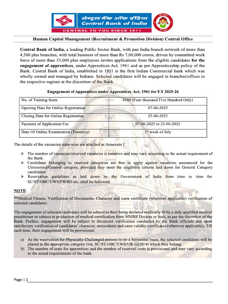 Cbi Apprentce | PDF