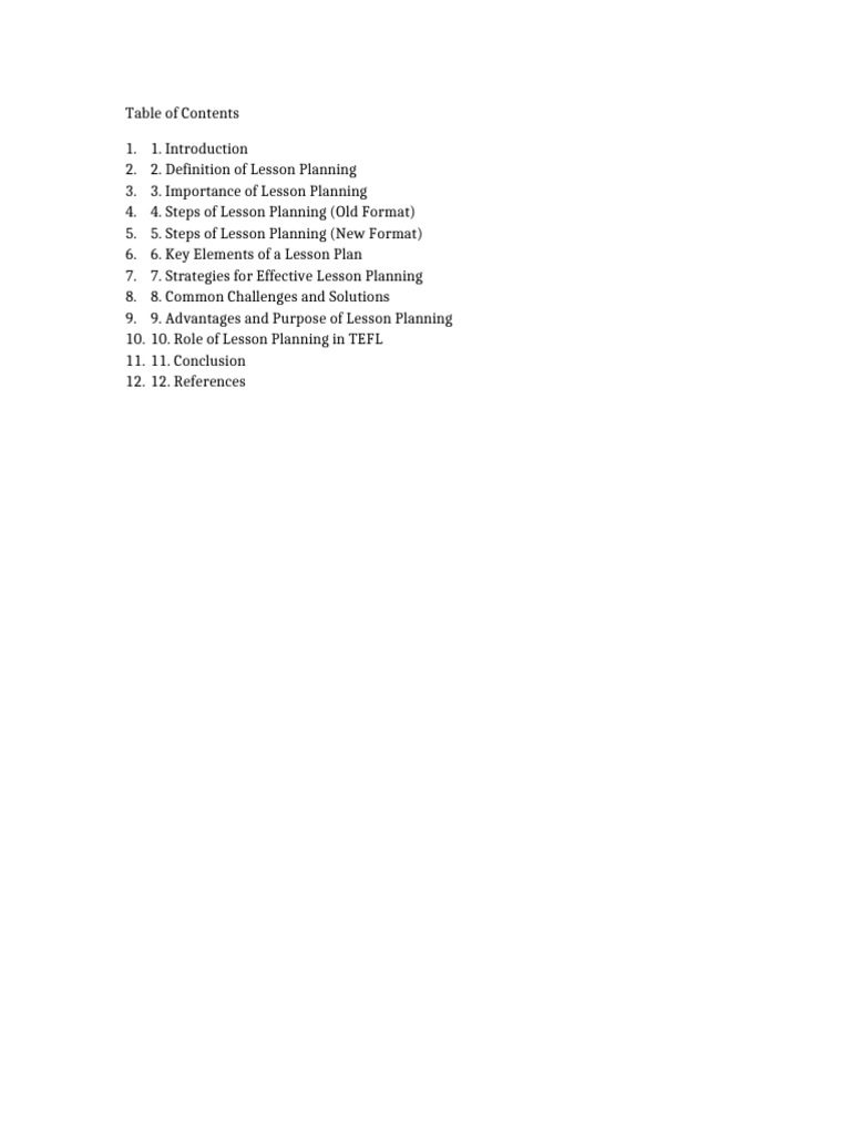 Lesson Planning TEFL Full Detailed | PDF | Lesson Plan | Teachers