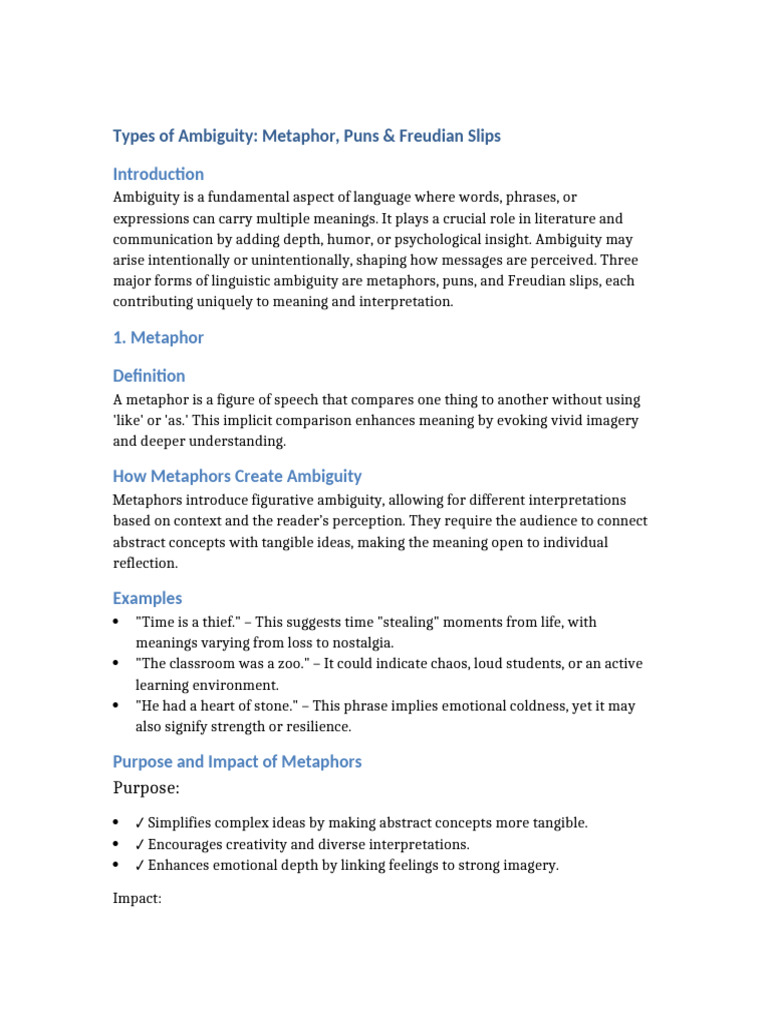 Refined Types of Ambiguity | PDF | Metaphor | Ambiguity