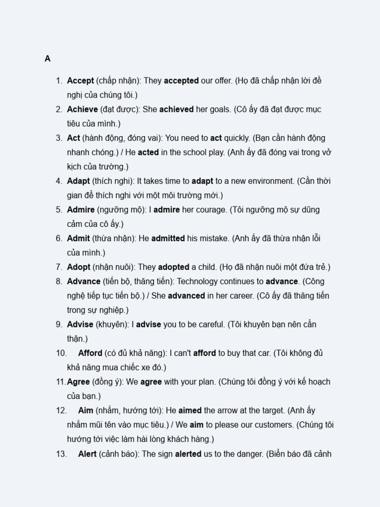 Verbs | PDF