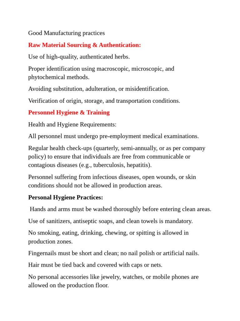Good Manufacturing Practices Overview | PDF | Tablet (Pharmacy) | High ...