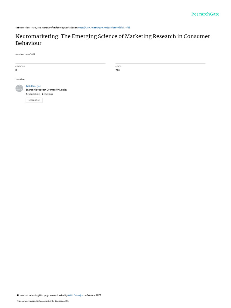 Neuromarketing: The Emerging Science of Marketing Research in Consumer ...