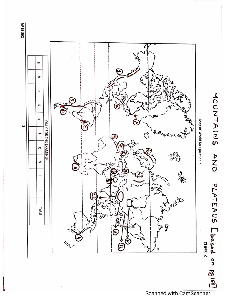 Map Work Class 9 | PDF
