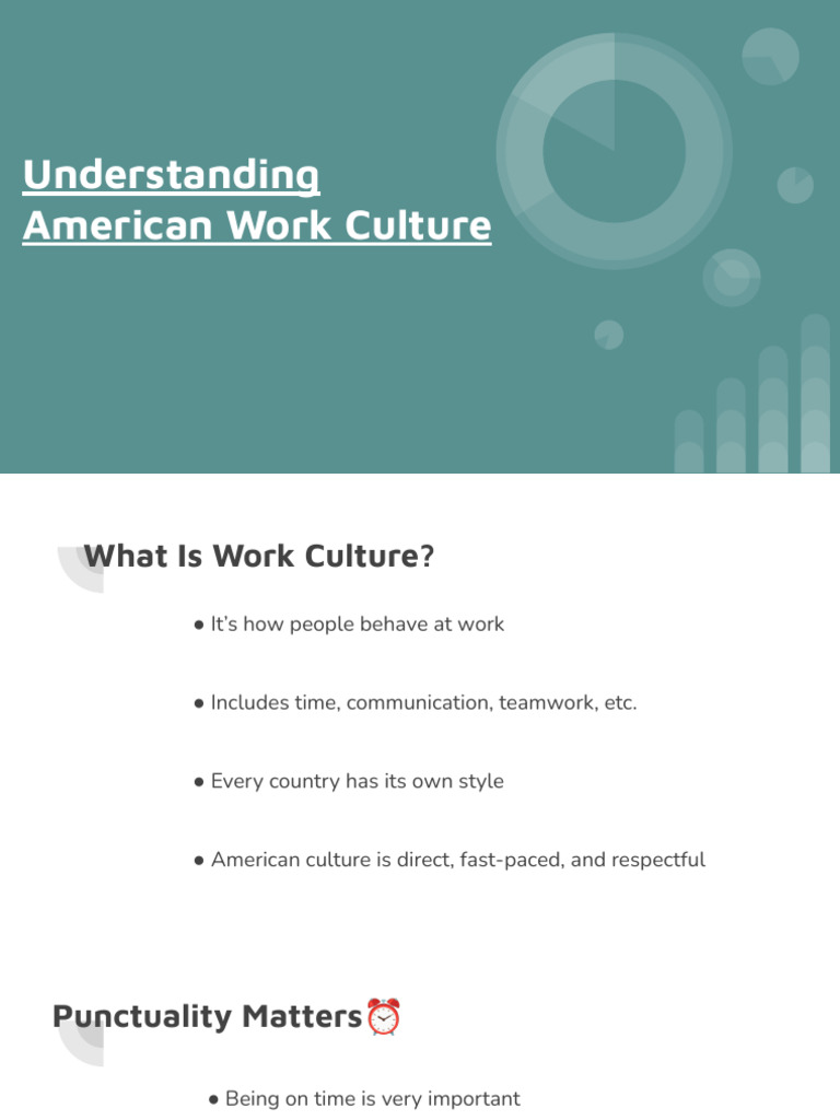 Key Aspects of American Work Culture | PDF