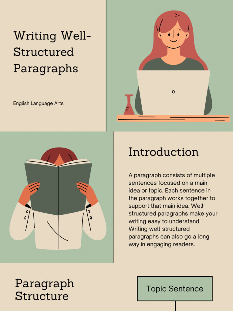 Writing Well-Structured Paragraphs Education Presentation in Green and ...