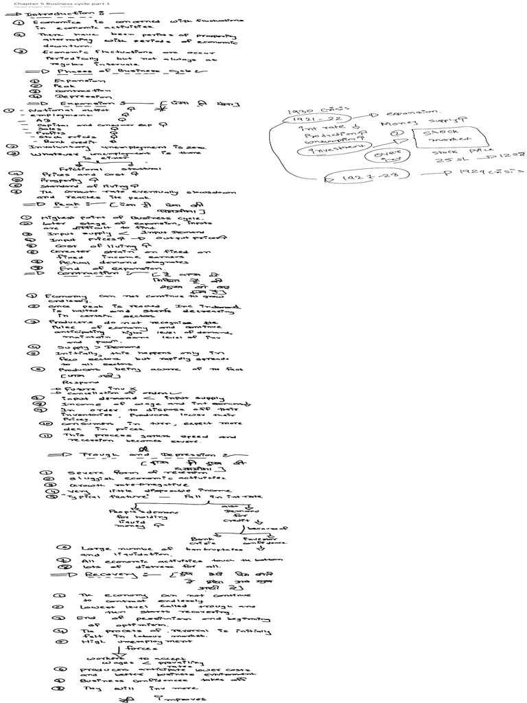 【Split】 Chapter 5 Business Cycle Part 1-1 | PDF