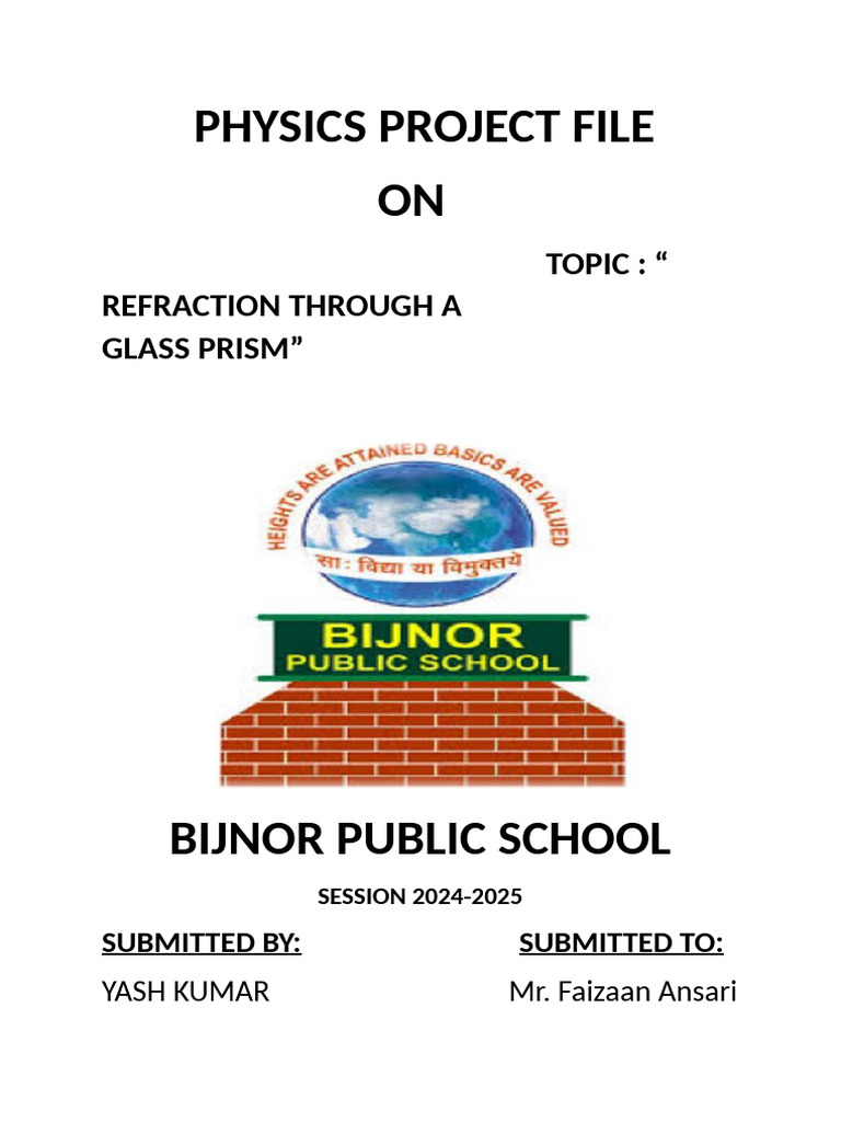 Physics Project File | PDF