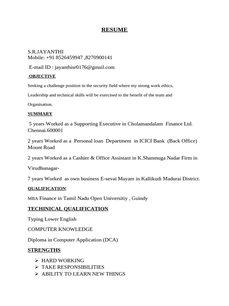 Nagarajan Resume | PDF