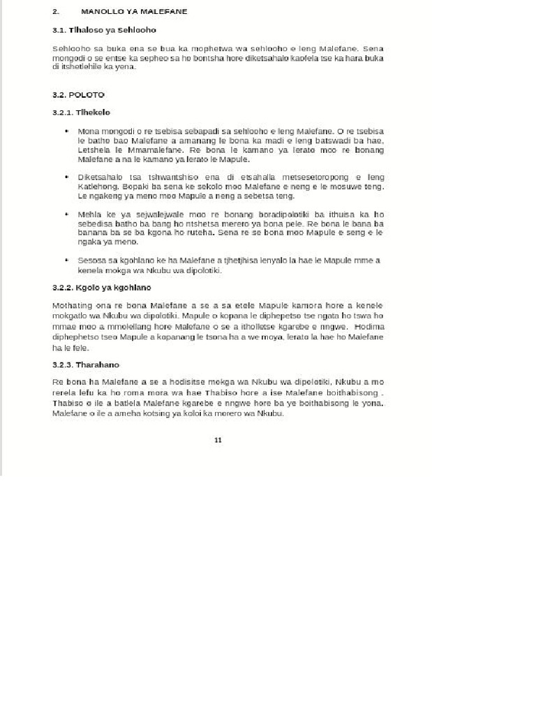 Manollo Ya Malefane | PDF