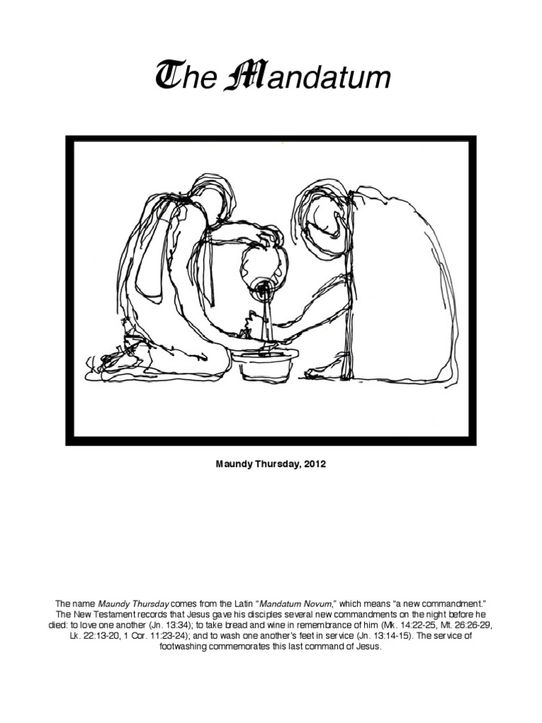The Mandatum | PDF | God The Father | Jesus