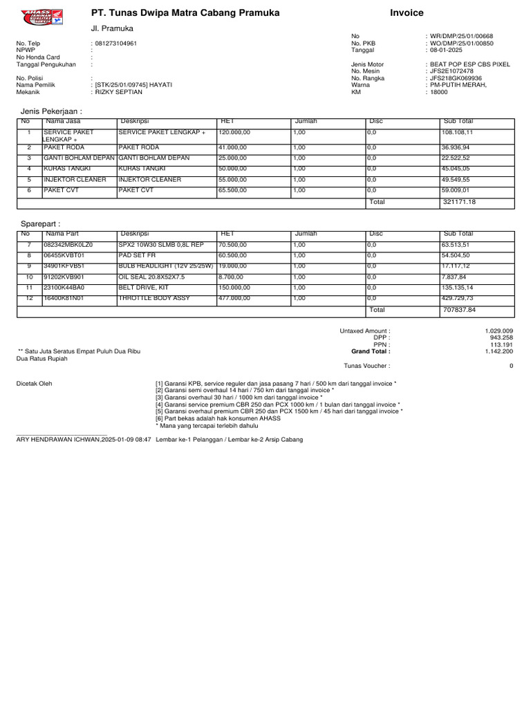 WTC Work Order - WTC Work Order Invoice Report | PDF