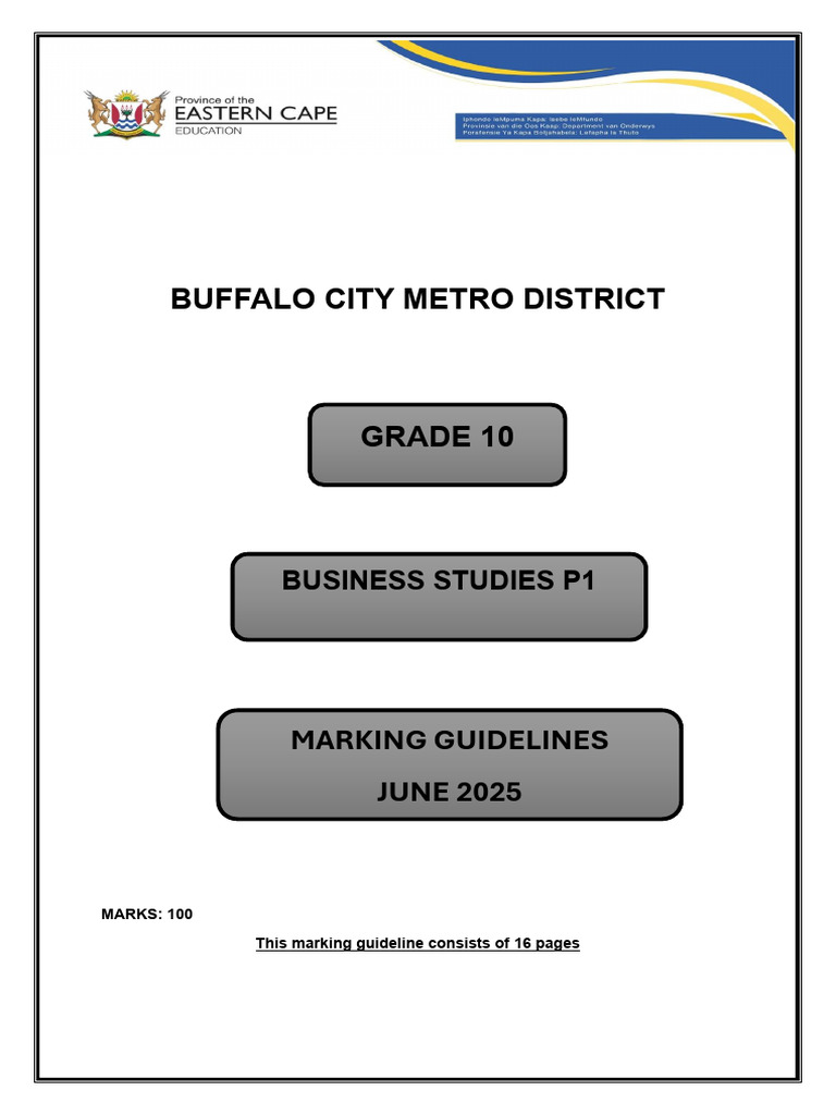 BSTD p1 GR 10 MG - June 2025 Mod | PDF | Stocks | Payments