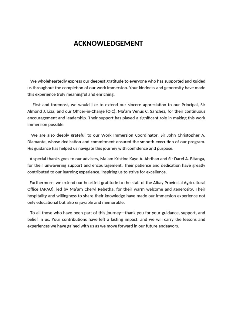 Acknowledgement WPS Office | PDF