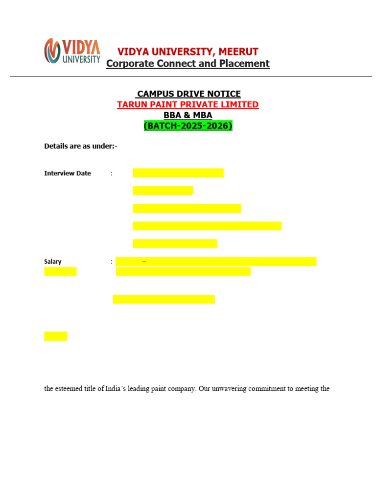 Tarun Campus Notice PDF | PDF | Economies | Business